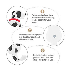 Baluue 2pcs Magnetic Hooks Cartoon Animals Fridge Magnets Wall Hook Coat Hat Hook for Hanging Towels and More (P3+P4)