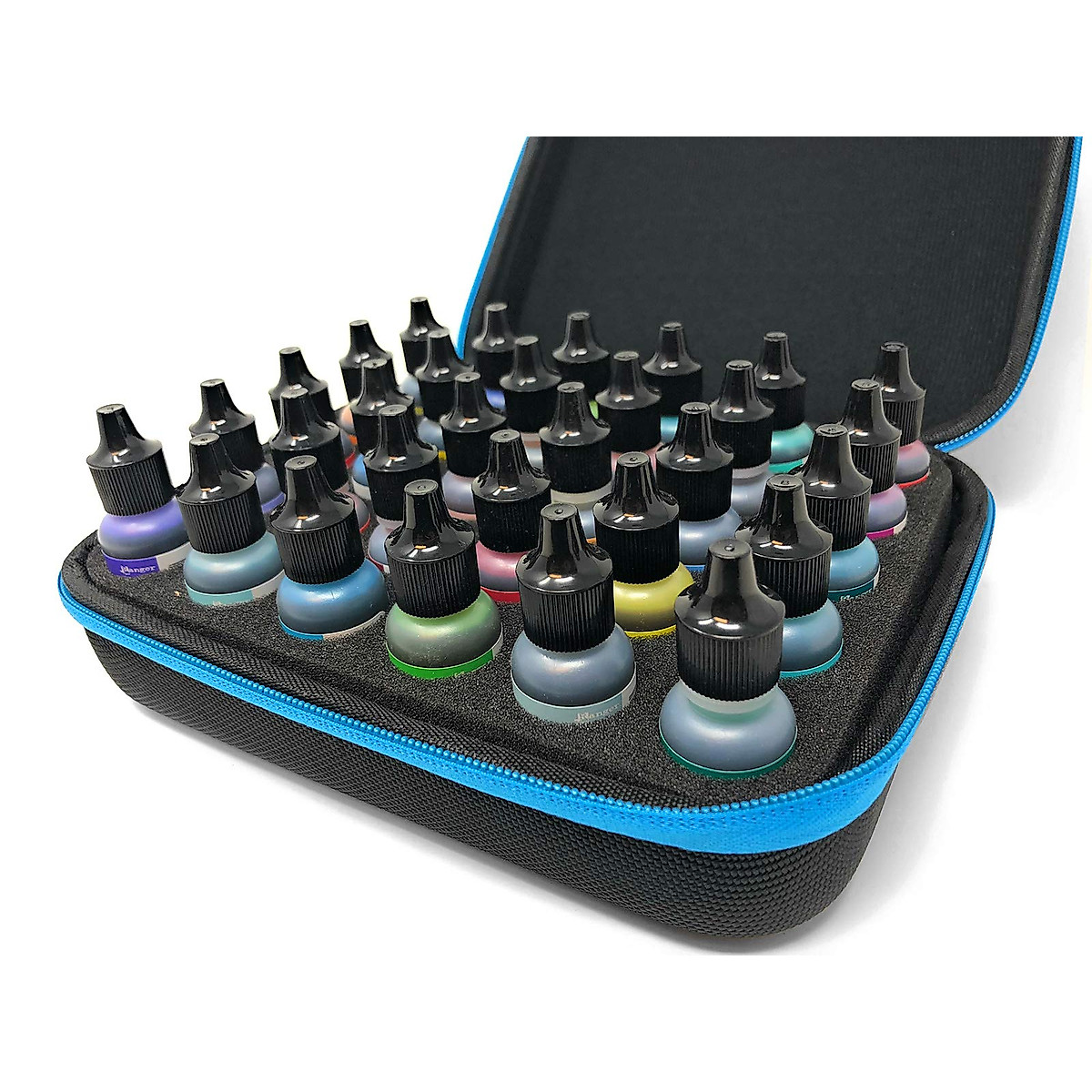 Pixiss 2 Pack Alcohol Ink Storage Carrying Case Organizer, Stores 30x 0.5-Ounce Bottles of Alcohol Ink, Stickles, Glossy Accents or Reinkers, Travel Case (Ink not Included)
