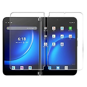 BYIUIHS 2 PCS Screen Protector Designed for Microsoft Surface Duo 2, Left Screen and Right Screen Protector Film High Definition Clear Shield TPU