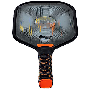 Franklin Sports Pickleball Paddles - Aluminum Pickleball Paddle - USA Pickleball (USAP) Approved Tournament Pickleball Paddle - Aluminum Surface Pickleball Paddle - Black