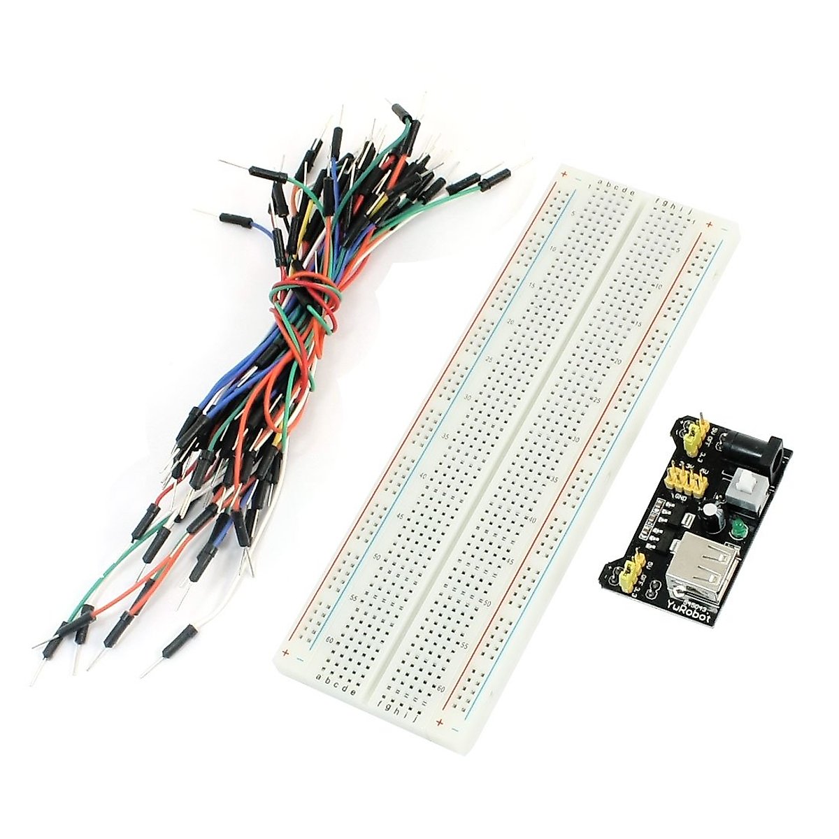 Qtqgoitem Power Supply Module w MB102 830 Points Breadboard Flexible Jump Wire (model: ab0 660 7ab 6ef ac2)