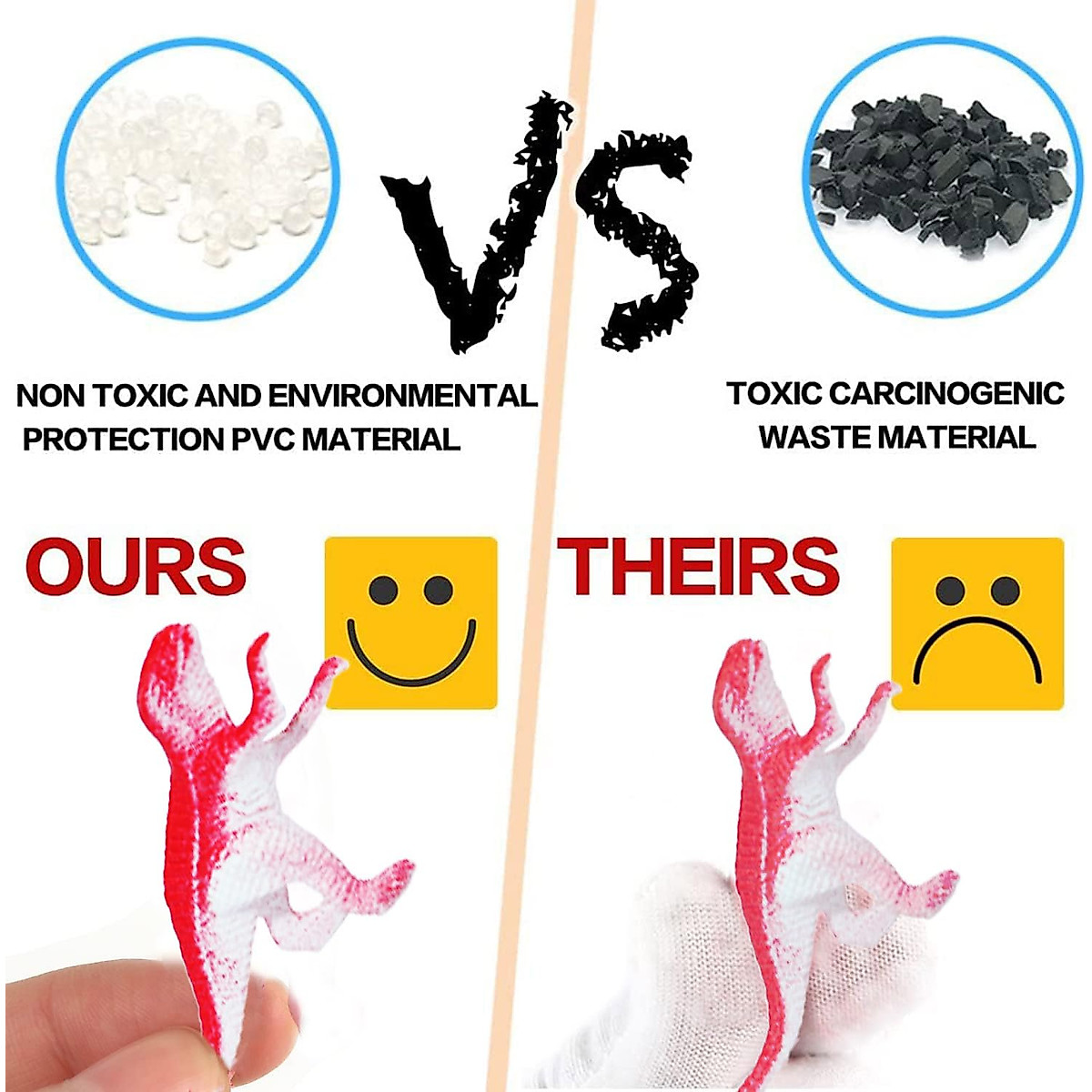 MOLIDA 64Pcs Mini Dinosaur Figures, Assorted Vinyl Plastic Dinosaur Toys for Birthday Party Supplies