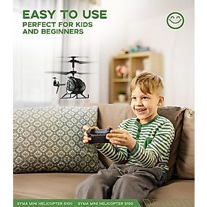 SYMA S100 Mini RC Helicopter with Gyro Stabilizer, Altitude Hold, 3.5 Channel, 5-7 Min Flight Time