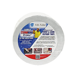 EternaBond RoofSeal White 4" x50' MicroSealant UV Stable Roof Seam Repair Tape | 35 mil Total Thickness | EB-RW040-50R - One-Step Durable, Waterproof and Airtight Repair