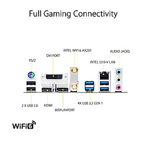 ASUS TUF Gaming B460M-Plus WiFi 6 LGA1200 (Intel® 10th Gen) Micro ATX Gaming Motherboard (Intel® 1Gb LAN, USB 3.2 gen 1 Front Panel Connector, addressable Gen 2 RGB Header, Aura Sync)