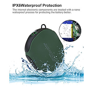 ABFOCE Waterproof Portable Charger 10000mAh Outdoor Power Bank One of The Smallest and Lightest Battery Pack LED Compass High-Speed ​​Charge Compatible for iPhone Android Samsung-Green