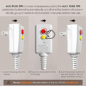 Fentgo High Speed Ionic Hair Dryer with Diffuser, Professonal Blow Dryer 110,000 RPM Brushless Motor for Fast Drying, 1500W 4Temps /2Speeds, Thermo-Control Hairdryer for Women Home Travel (White)