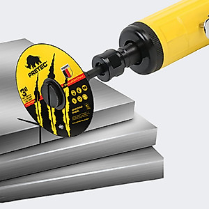 Die Grinder Cut-Off Wheel, 55 Pcs 3Inch Cut Off Wheels with 1/4 in Mounting Mandrel Kit for Die Grinder, 3/8" Arbor Hole Cutting Wheel for Metal & Stainless Steel Rotary Tool Drill Attachment