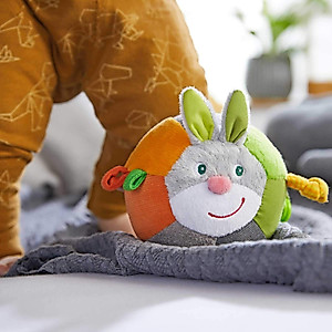 HABA Bunny Ball with Crinkle Ears, Textured Fabric and Rattling Effects