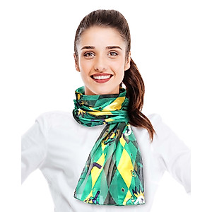 CBC Crown Mardi Gras Scarf Fleur De Lis (Mardi Gras Green)