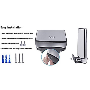 OkeMeeo Metal Wall Mount for Orbi WiFi 6 (RBK752)/Orbi Ultra(RBK853)(RBK852)(RBK850)/(RBS750)(RBS751)/(AX4200)(AX5700)(AX6000)(960/860 Series) (2 Pack)