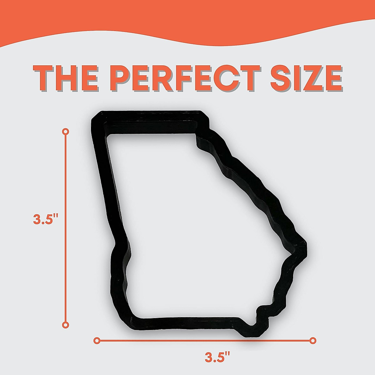 Georgia State Cookie Cutter with Easy to Push Design, for Sports, Work Events, and Graduation Celebrations (4 inch)