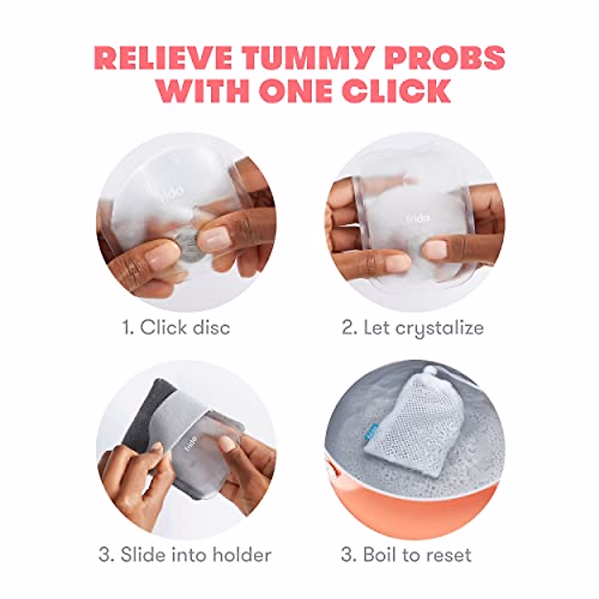 Frida Baby Gas + Colic Heating Pad for Natural Belly Relief | Gentle Heat to Relax + Soothe Bellies | Instant Tummy Warmer | Soothe Colic Discomfort