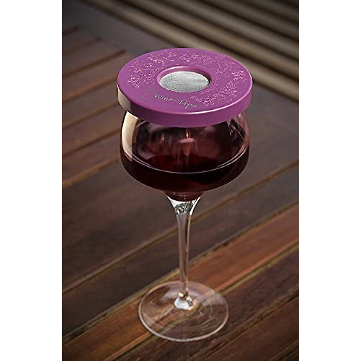 Wine Tapa Drinking Glass Covers- Keep Bugs Away from Wine Glasses Outdoors - Use as Cover for Coffee Mugs, Soda Cans, and Drinking Glasses, Set of 4 No Spill Drink Covers (Kissable)