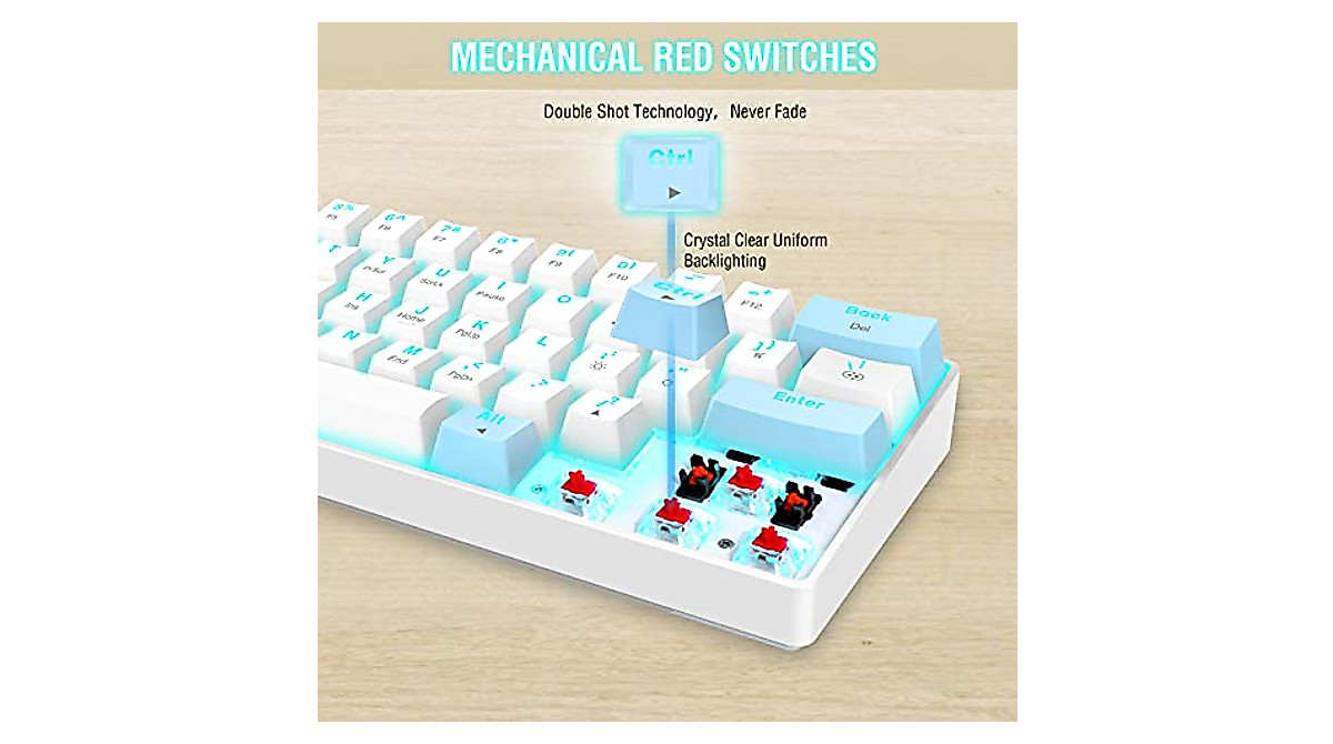 EDJO 60% Bluetooth Mechanical Keyboard - Compact & Versatile