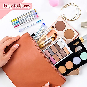 60 Pieces Disposable Mascara Wand Tube Set, 30 Diamond Empty Mascara Tube and 30 Crystal Eyelash Brush Spoolies Makeup Brush Eyebrow Applicator Tool for Lash Exention Supplies (Classic Style)