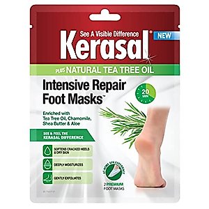 Kerasal Intensive Repair Foot Mask Foot Mask for Cracked Heels and Dry Feet, Single ( Pair), 1 Count