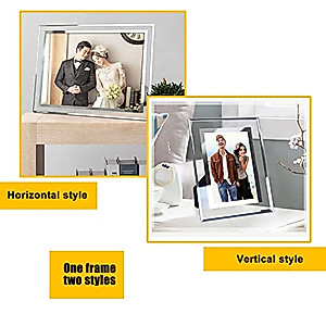 ABAJI 3.5x5 Glass Frame Small Photo High Transparency Vertical and Horizontal Style for Desk Shelf and Office Table Family Gallery and Wedding or Holiday Decoration