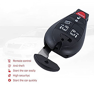 Car Key Fob Keyless Entry Remote fits Chrysler Town and Country 2008-2015 / Dodge Grand Caravan 2008-2014 Replacement for P/N: M3N5WY783X (5+1 Buttons) Pack of 2