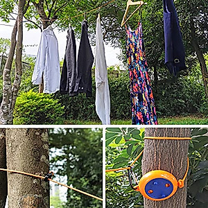 Portable Travel Clothesline Cord, Adjustable 26ft Camping Clothes line, Laundry Drying Rope for Hotel Trip,Camping,Cruise,Outdoor,Indoor, with 10Pcs Stoppers 20Pcs Windproof Clothespins