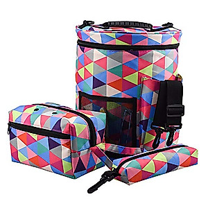 Katech Yarn Storage Bags Travel 3-Piece Knitting Bags Set Crochet Yarn Storage Empty Organizer Large Capacity Yarn Knitting Tote Bag for Storing Yarn, Crochet Hooks and Knitting Needles Accessories