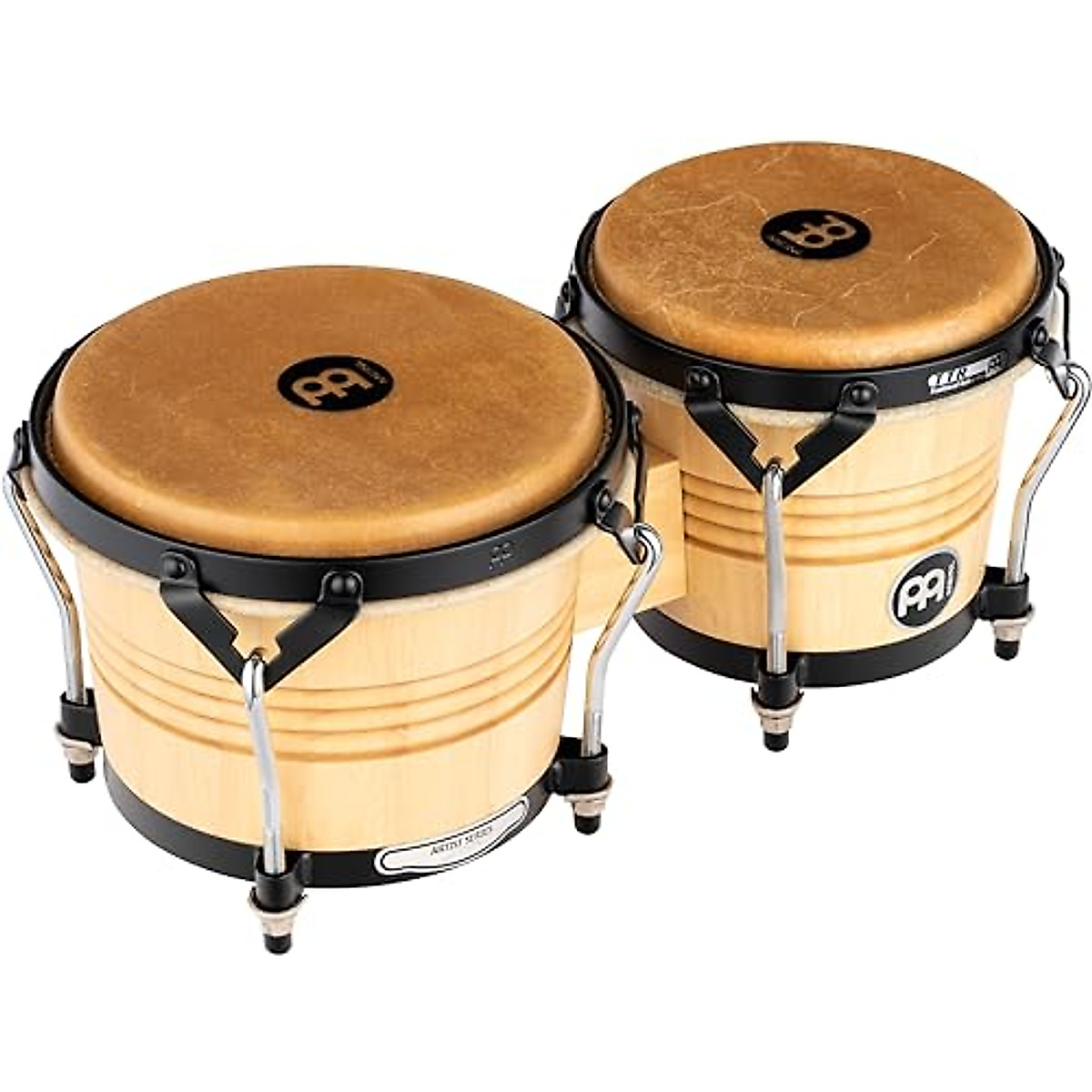 Meinl Percussion LC300NT-M Artist Series Luis Conte Signature Wood Bongos, Natural, 6 3/4-Inch and 8-Inch