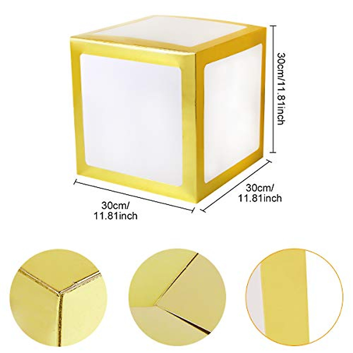 Baby Shower Decorations Gold Large Baby Box Baby Blocks Decorations for Baby Shower Boy Girl 1st Birthday Party Decorations by QIFU