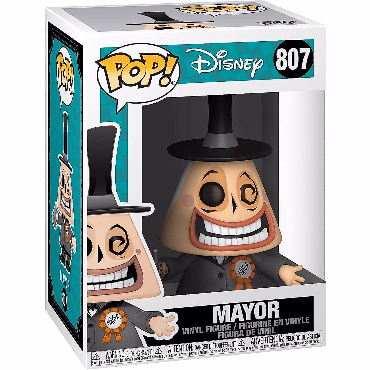 POP Disney The Nightmare Before Christmas Mayor with Megaphone Funko Pop Vinyl Figure Bundled with Compatible Pop Box Protector Case Multicolored 3.75 inches