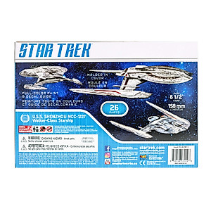 Polar Lights Star Trek Discovery USS Shenzhou - 1/2500 Scale Snap Assembly Plastic Model Kit - Buildable Vintage Spacheship for Kids and Adults