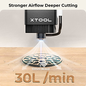 xTool Air Assist, Partner for xTool M1 Laser Engraver, Air Assist for Laser Cutter, Laser Air Assist Laser Engraver for Wood and Metal, 30 L/min Air Output for Laser Air Assist