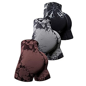 OVESPORT Workout Shorts for Women Scrunch Butt Lifting High Waisted Yoga Gym Seamless Booty Biker Shorts