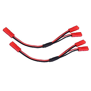 Dilwe 2Pcs JST Y Cable, Feale to Female Connector Plug Wire for -4 ESC RC