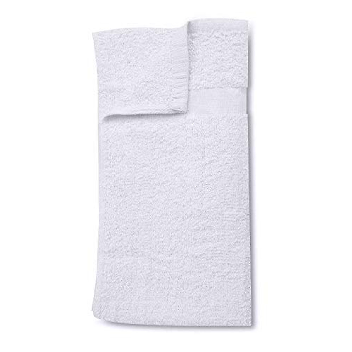 GOLD TEXTILES 24 New White (15x25 Inches) Hotel Hand Towels Cotton Blend Thin Light Weight Quick Drying