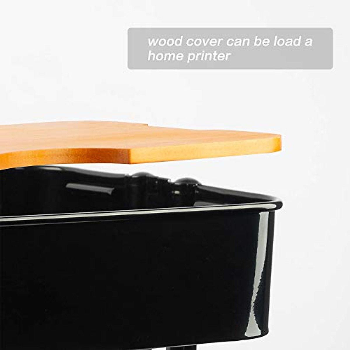 2 Tier Utility Cart，Metal Rolling Cart with Wheels and Cover for Office Home Kitchen Organization (Black-1, 2 Tier)