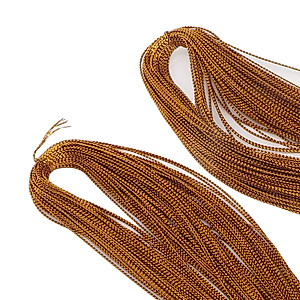 QANYEGN 5 Pack Metallic Thread, Metal Embroidery Thread Tag Wire, Embroidery Thread Set Suitable for Embroidery, Bracelet Making and Jewelry Crafts, 100 Yards per Pack(ld)