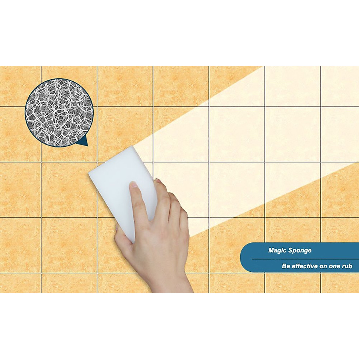 Generic Jumbo Magic Cleaning Eraser Sponge Melamine Foam 100 X 70 X 30mm, Pack of 99