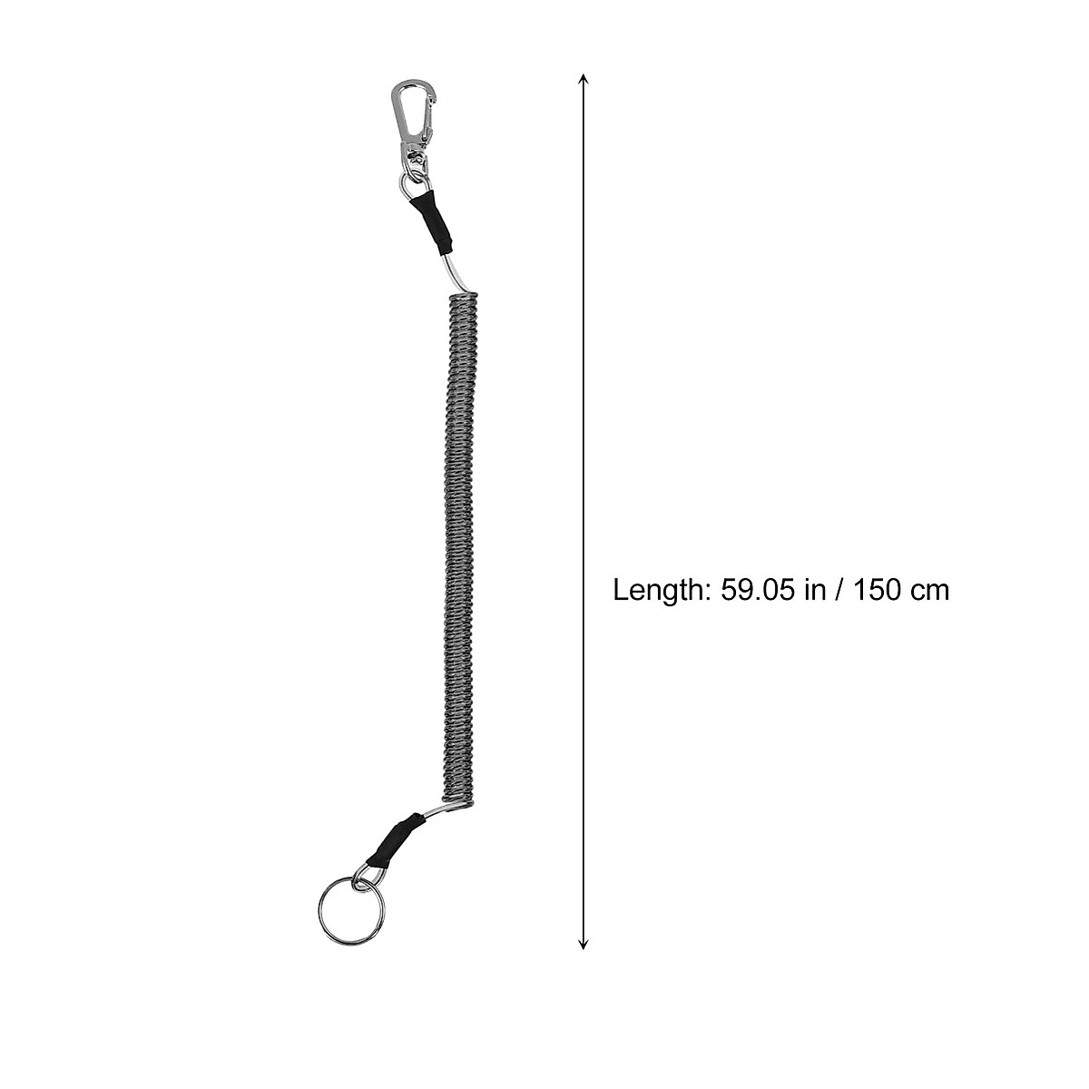 VICASKY 4pcs Miss Rope Wallet Spring Coil Rope Key Lanyard lanyards for Keys for Men Fishing Rope Bag Tool Spiral Spring Lanyard Keyring Accessories TPU Travel Metallic line Steel Wire