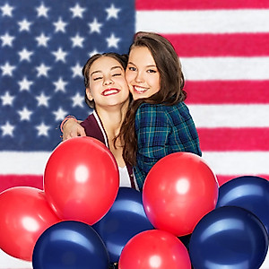 100 Pieces Latex Balloons Different Sizes 18/12/10/5 Inch Party Balloon Kit for Valentines Birthday Baby Shower Wedding Bride Graduation Party Decoration (Navy blue)