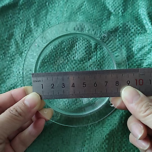 Ricrrover Diameter 3.15inch/80mm w/ 4 Holes Clear Acrylic Flange Plastic Hemisphere Indoor/Outdoor CCTV Replacement Clear Dome Camera Cover Security Dome Camera Housing