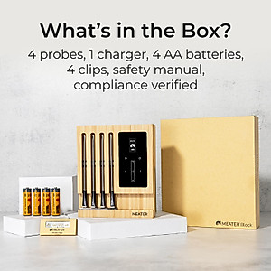 MEATER Block | 4-Probe Premium Smart Meat Thermometer | Bluetooth to WiFi Range Extension | for The Oven, Grill, Kitchen, BBQ, Smoker, Rotisserie