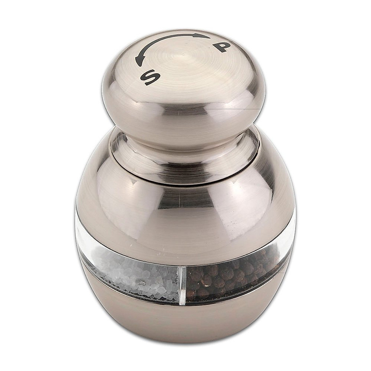 Grunwerg Salt & Pepper Mill, 11cm, Mirror S/S Finish