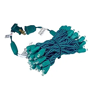 yongzhenlite 50 Count Wide Angle 5MM Mini LED Christmas Lights,White Led String Lights for Outdoor and Indoor Christmas Trees Decoration,Commercial Grade,Green Wire,17Feet,UL Listed (Cool White)