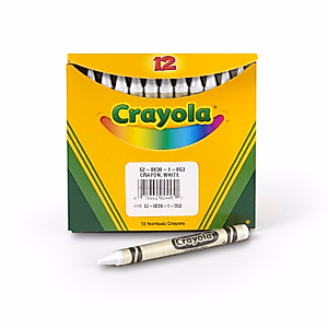 Crayola Crayons, White, Single Color Crayon Refill, 12 Count Bulk Crayons, School Supplies