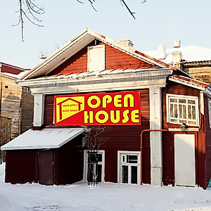 Large Open House Flag Banner for Real Estate Agents for Rent Moving Sale Signs by Owner Yard Sign Door Signs for Business Home Outside Agents Supplies (1)