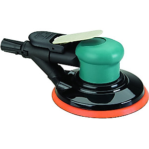Dynabrade (59028) Dynorbital-Spirit 6" (152 mm) Diameter Random Orbital Sander, Self-Generated Vacuum | Proportionate 3/16" (5 mm) Diameter Orbit | 12000 RPM Pneumatic Motor