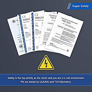 BHBL Lighted Bathroom Mirror 24 x 32 Inch Led Mirror for Bathroom,Bathroom Mirrors Wall Mounted with Anti-Fog,Dimmable,Vertical & Horizontal (CK010-2432-TS) Lighted Makeup Mirror