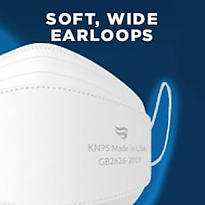 Breatheze KN95 Face Masks Made In USA FDA Registered - Disposable KN95 Mask - 3D Style White 25-pack