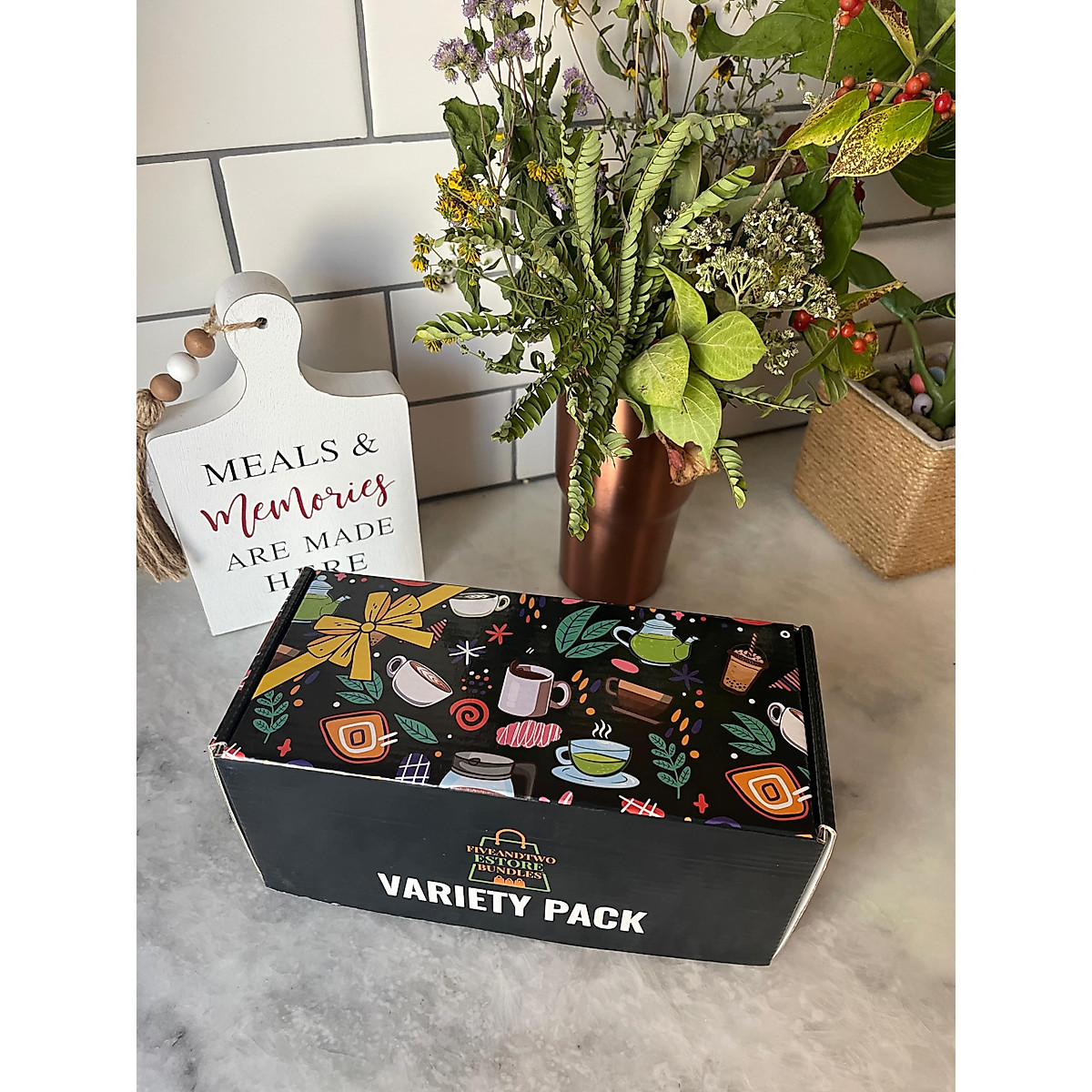 Premium Stash Bigelow Tea Sampler Set - 16 Assorted Tea Flavors with Herbal & Black Tea Bags, 10 Honey Sticks, eBook - 48 Pc Tea Sampler Gift Set Box for Adults Men Women Colleagues