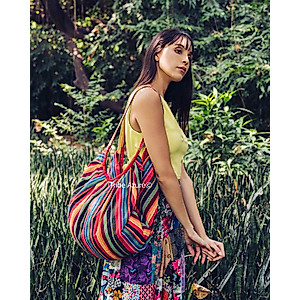 Large Tote Shoulder Bag for Women Casual Comfortable Market Groceries School Books Everyday Purse Travel (Geometric Blue)