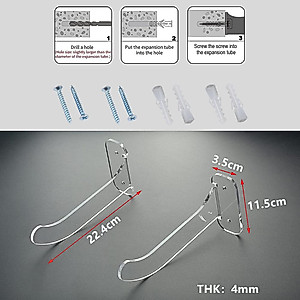 Yoga Mat Holder Wall Mount, Exercise Mat Wall Rack Yoga Mat Storage Rack Durable Yoga Mat Organizer Home Gym Accessories for Hanging Foam Rolle Fitness Resistance Band Hanging Wall Rack